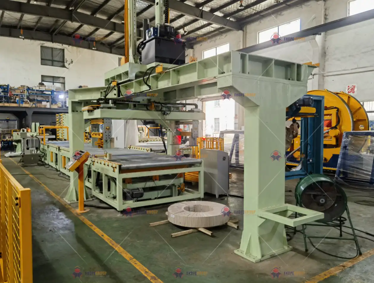 Copper Coil Packaging Line: Automated Carton Wrapping Machine. - coil ...