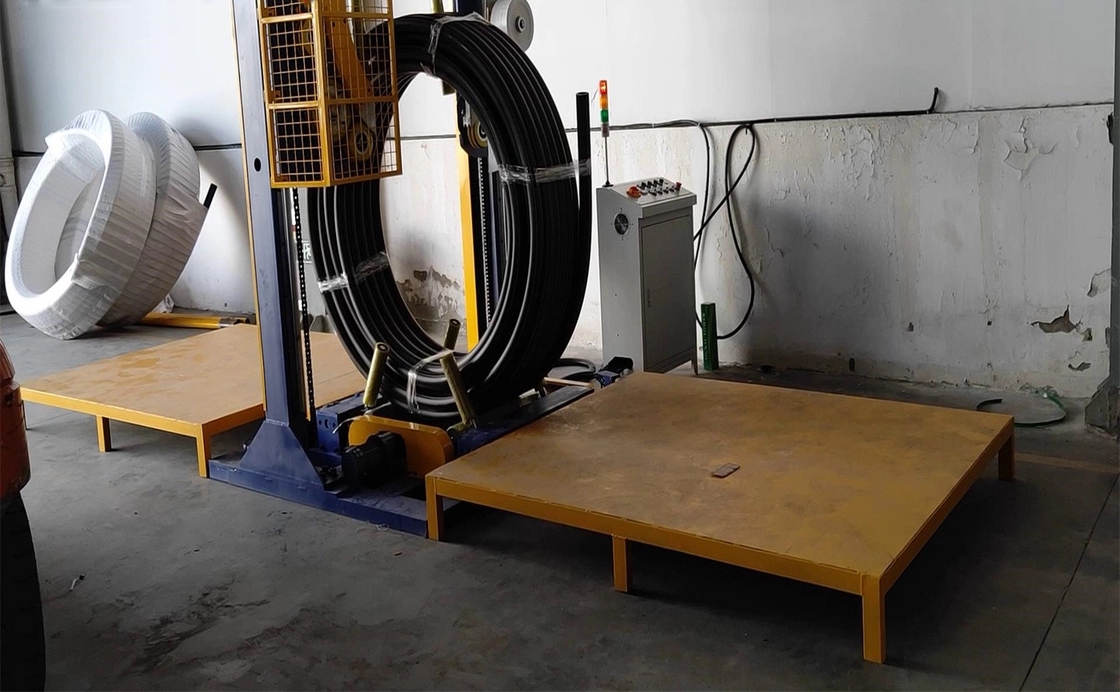 Automatic Plastic Cable Packing Machine – coil tilter