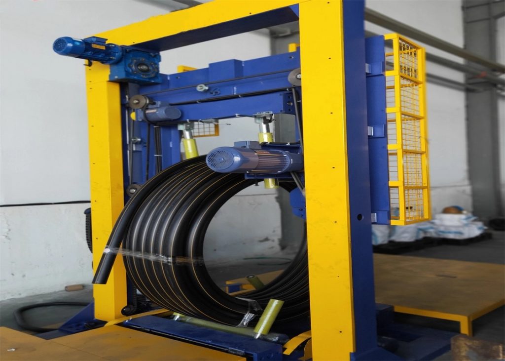 Automatic Plastic Cable Packing Machine – coil tilter