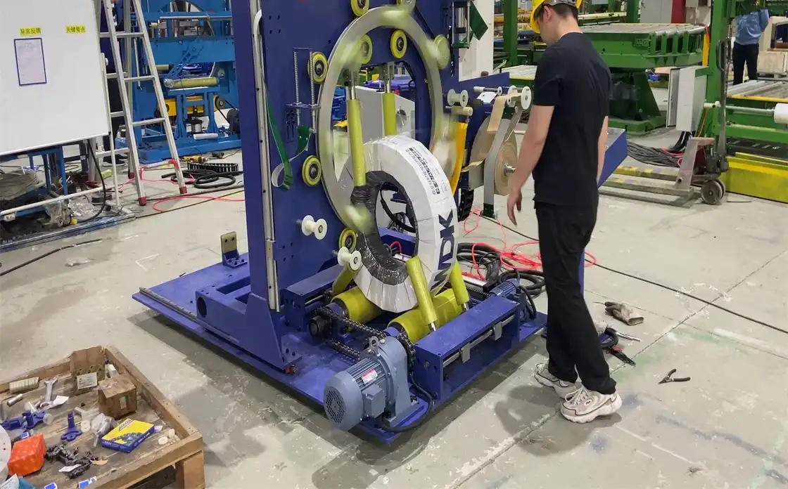 PLC Control Tire Packing Machine – coil tilter